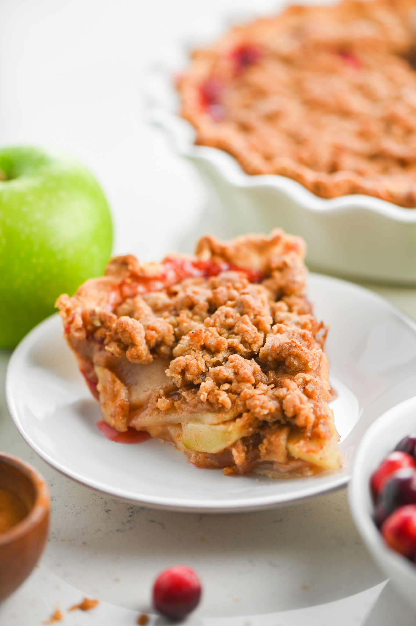 Cranberry Apple Crumble Pie - Life's Ambrosia