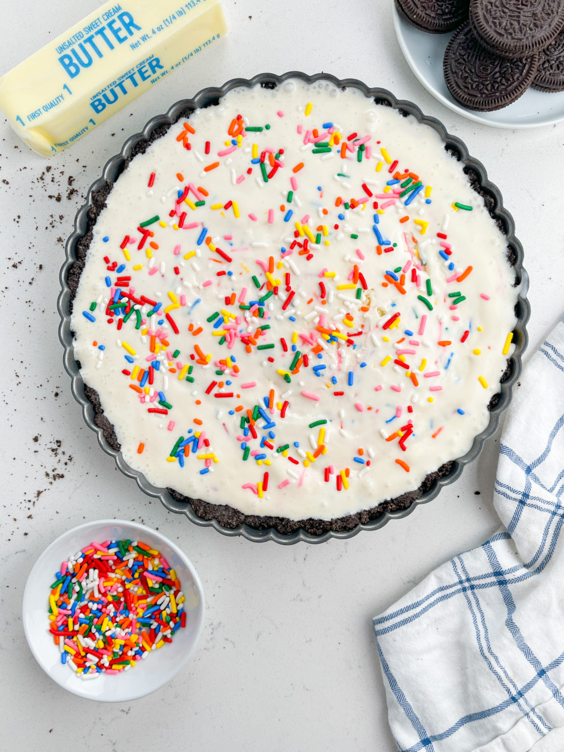 Cake Batter Ice Cream Tart - Life's Ambrosia
