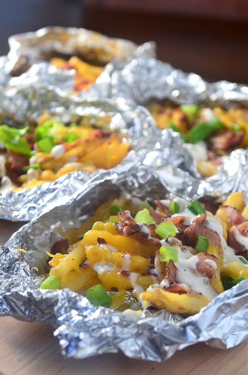 Cheddar Bacon Ranch Tailgate Fries - Life's Ambrosia