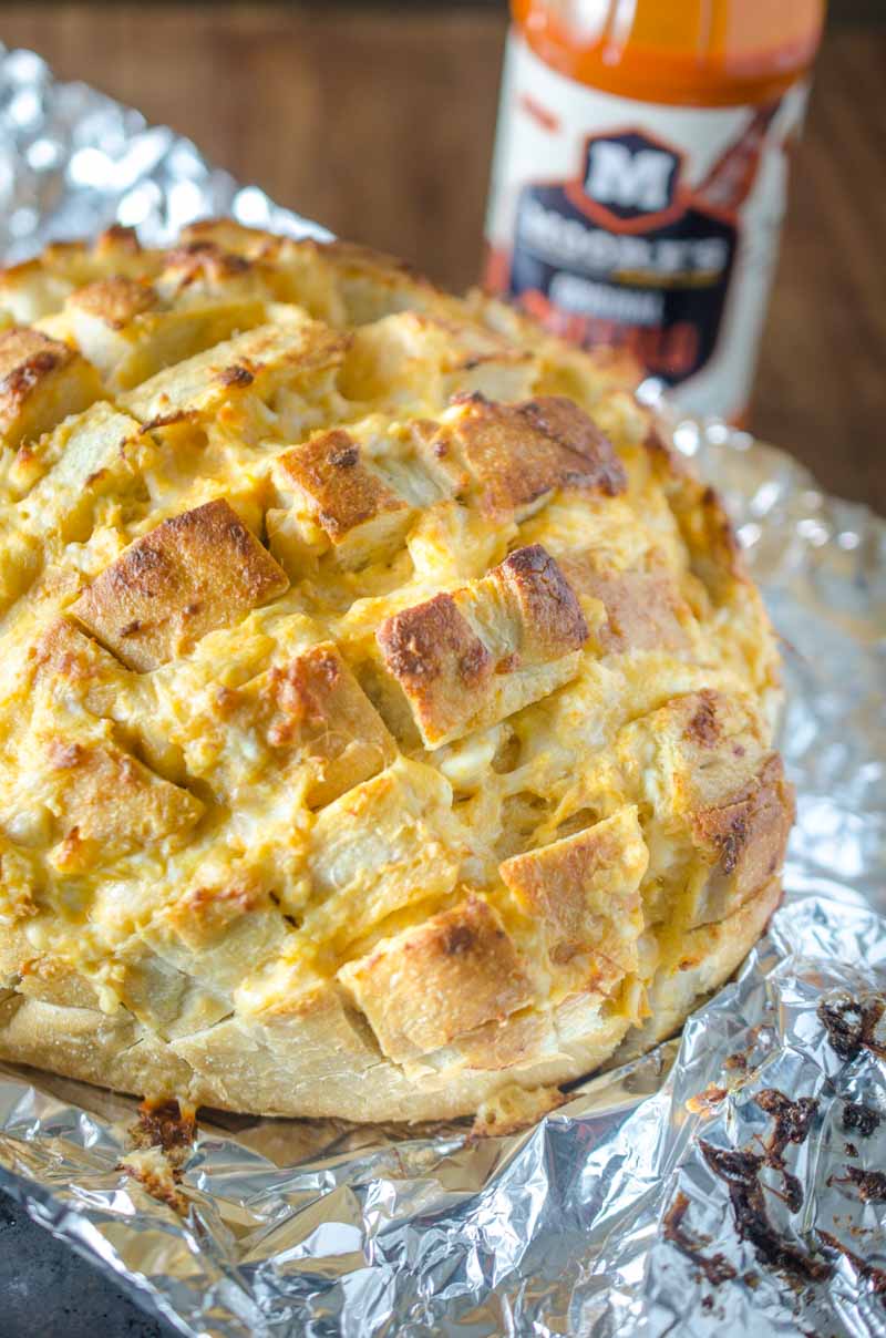 Cheesy Buffalo Pull-Apart Bread - Life's Ambrosia