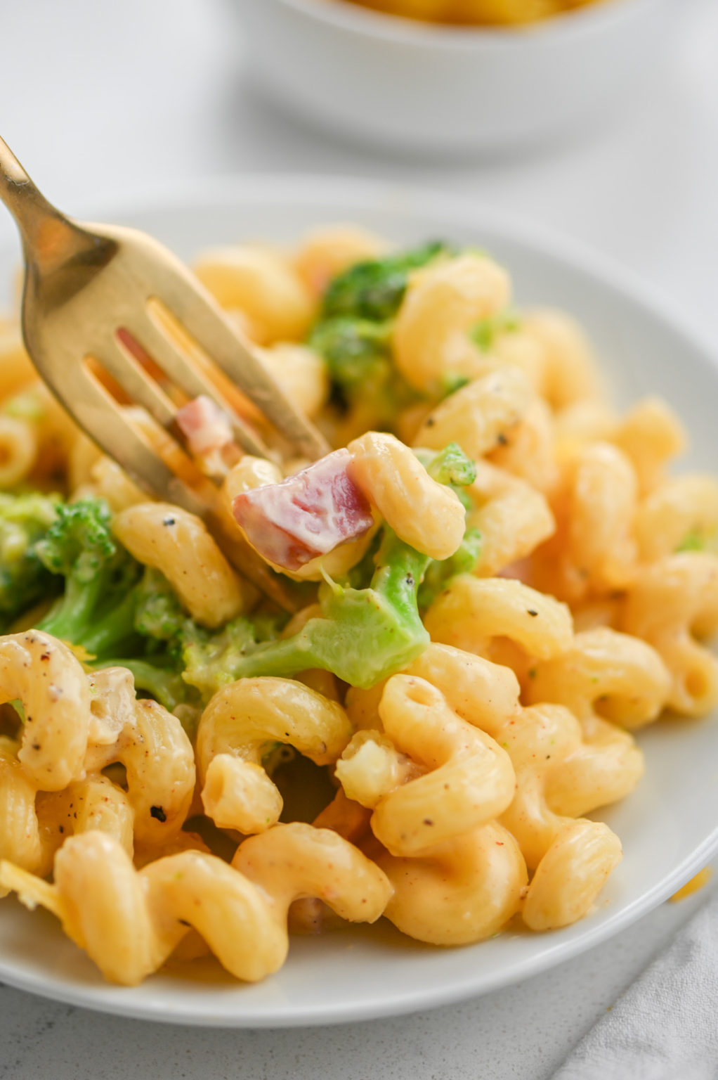 Cheesy Ham and Broccoli Pasta Recipe | Life's Ambrosia Life's Ambrosia