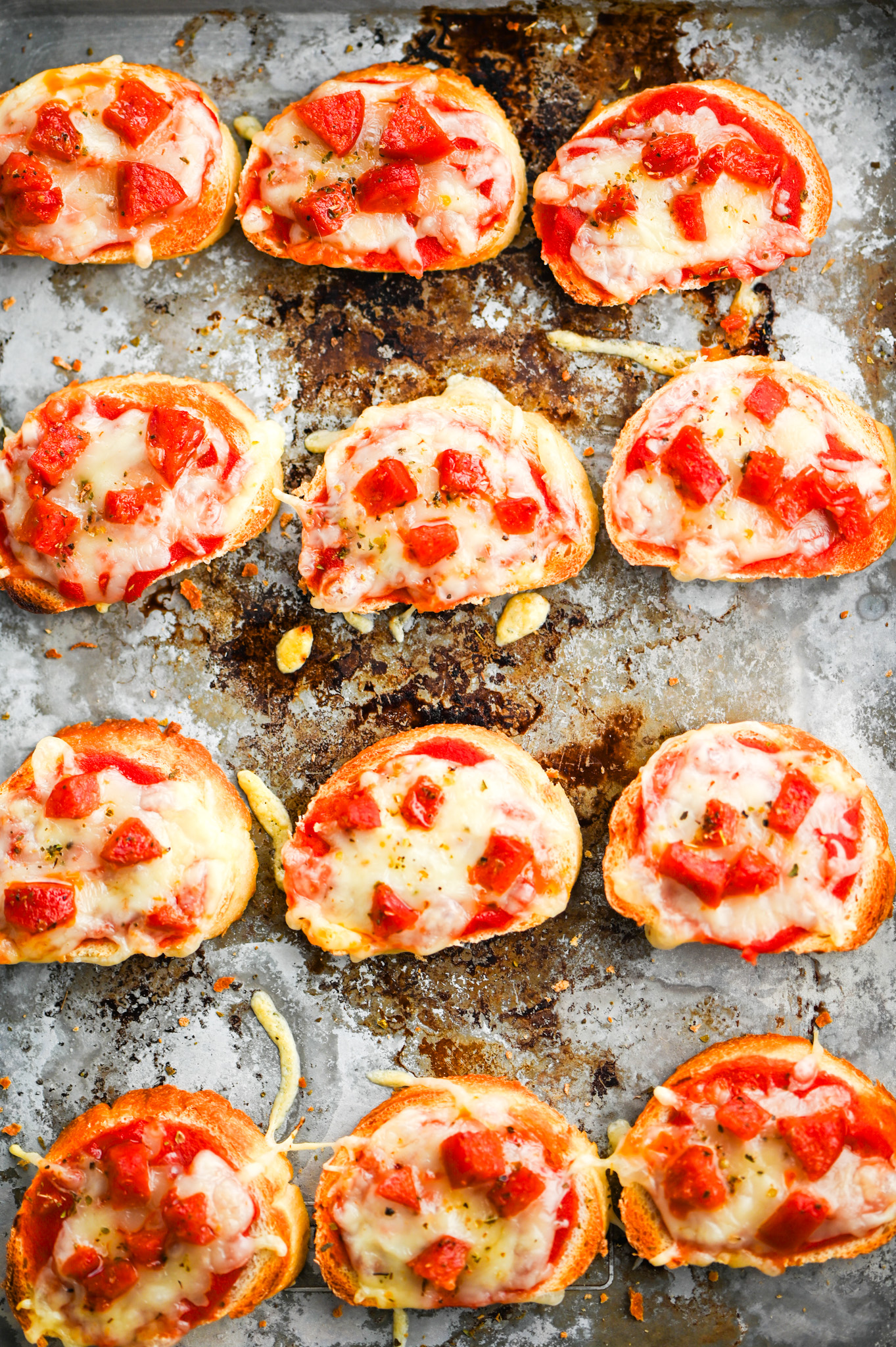 Pepperoni Pizza Crostini - Life's Ambrosia