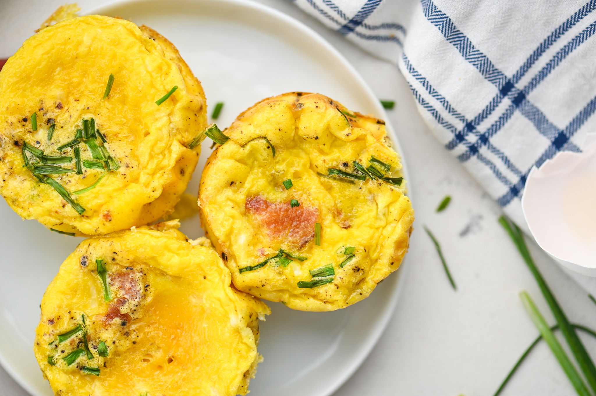 Egg Bites with Bacon and Chives - Life's Ambrosia