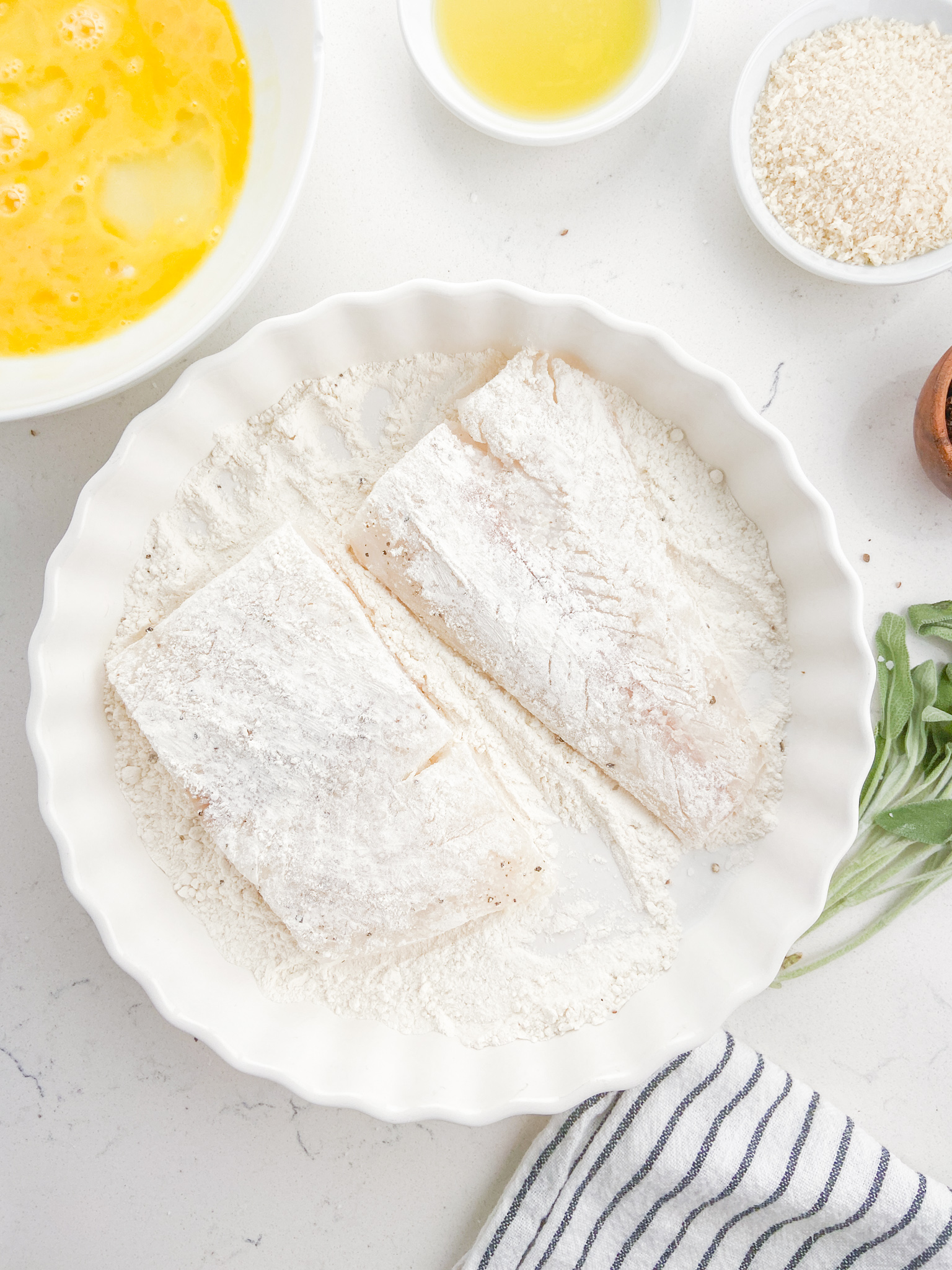 Crispy Fish with Sage Butter Sauce - Life's Ambrosia