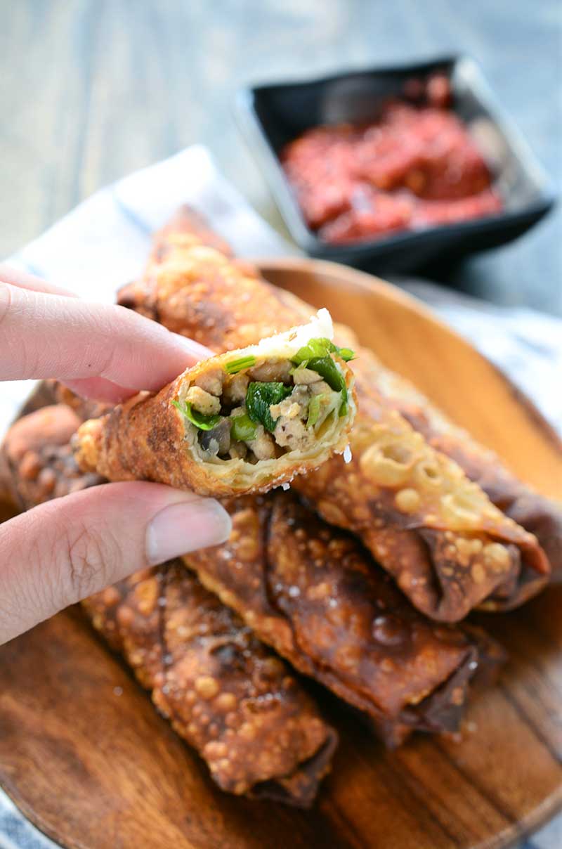 Ginger Chicken Egg Rolls | Chicken Egg Roll Recipe | Life's Ambrosia