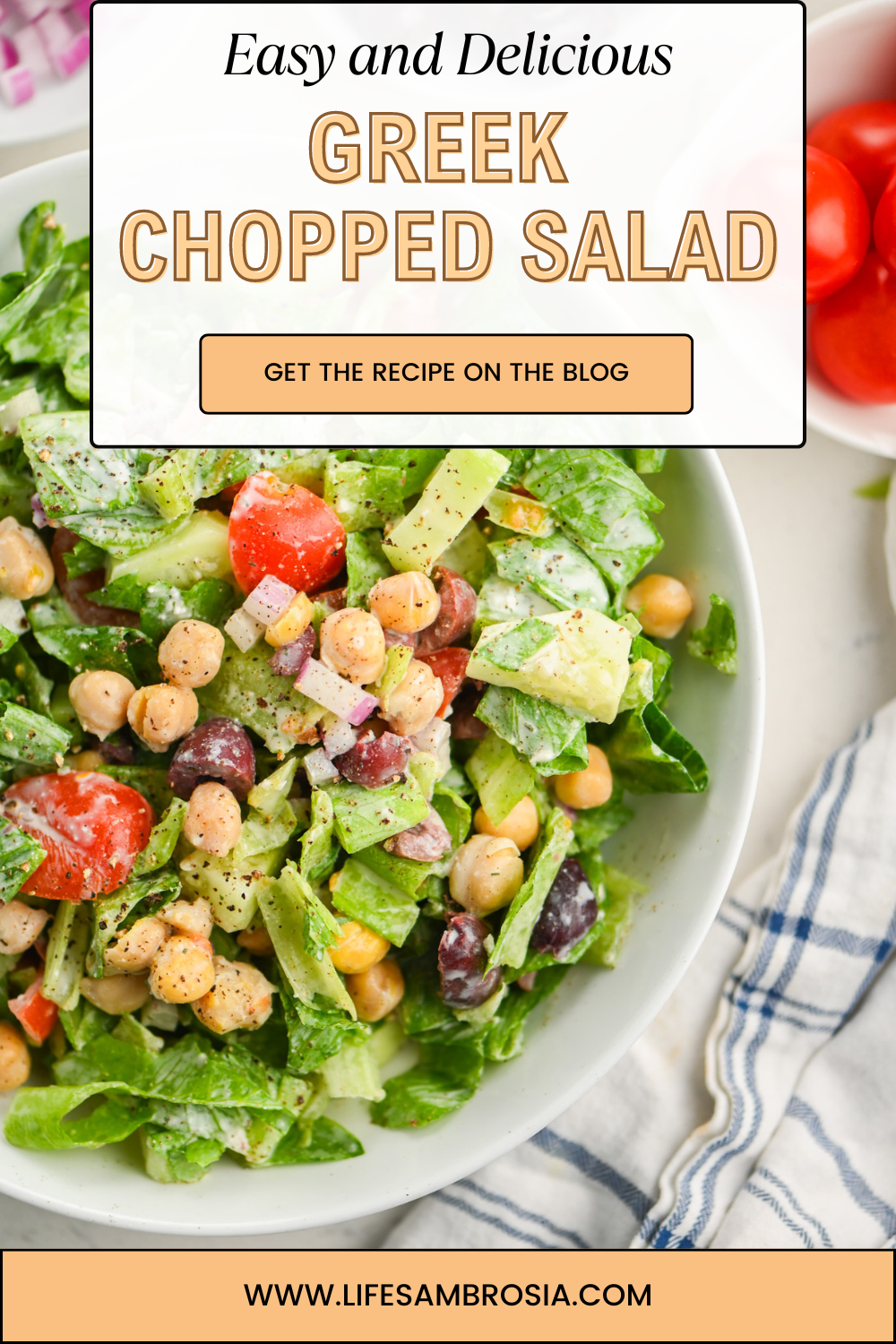 Greek Chopped Salad - Life's Ambrosia