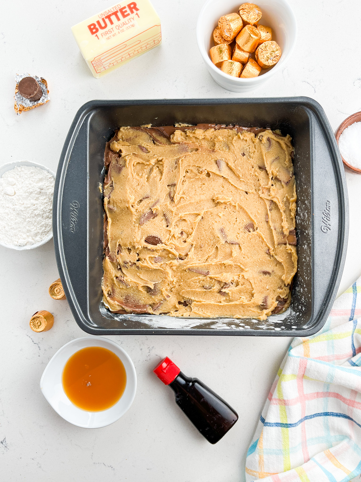 Nutella Rolo Blondies | Life's Ambrosia