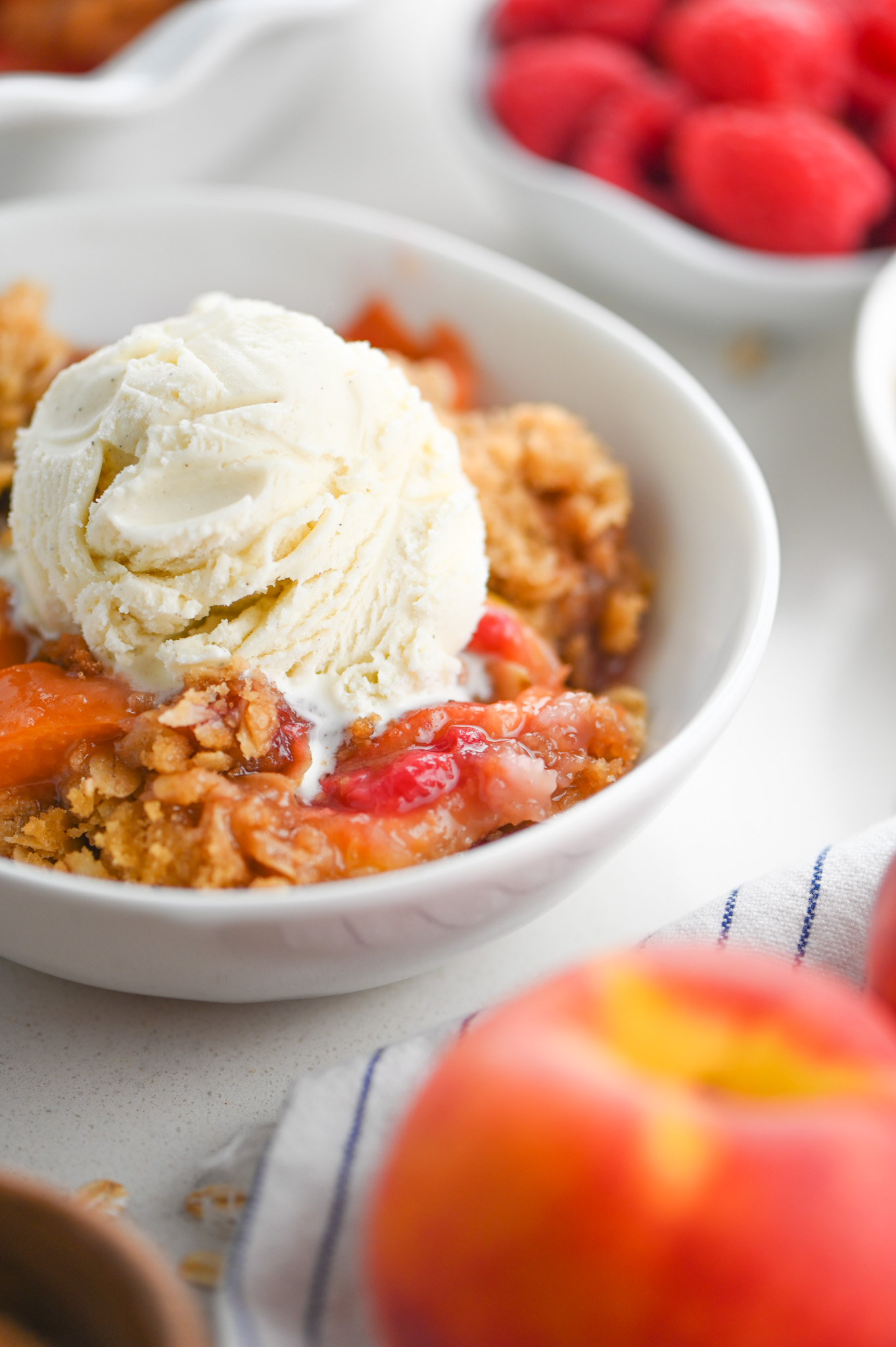 Raspberry Peach Crisp - Life's Ambrosia