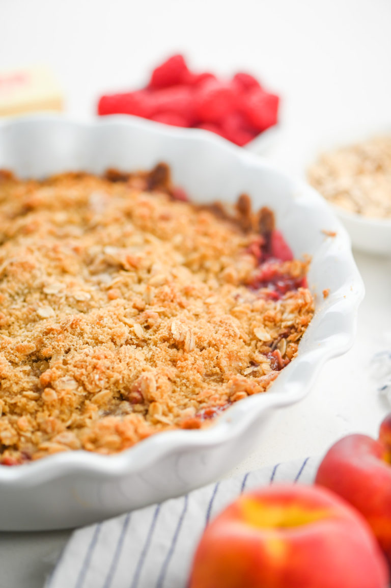 Raspberry Peach Crisp - Life's Ambrosia