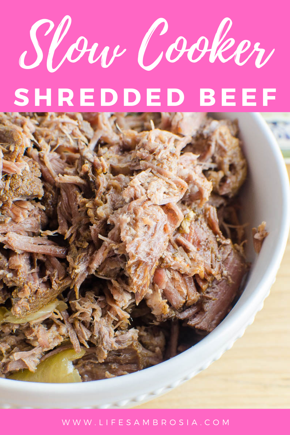 Slow Cooker Shredded Beef Recipe - Life's Ambrosia
