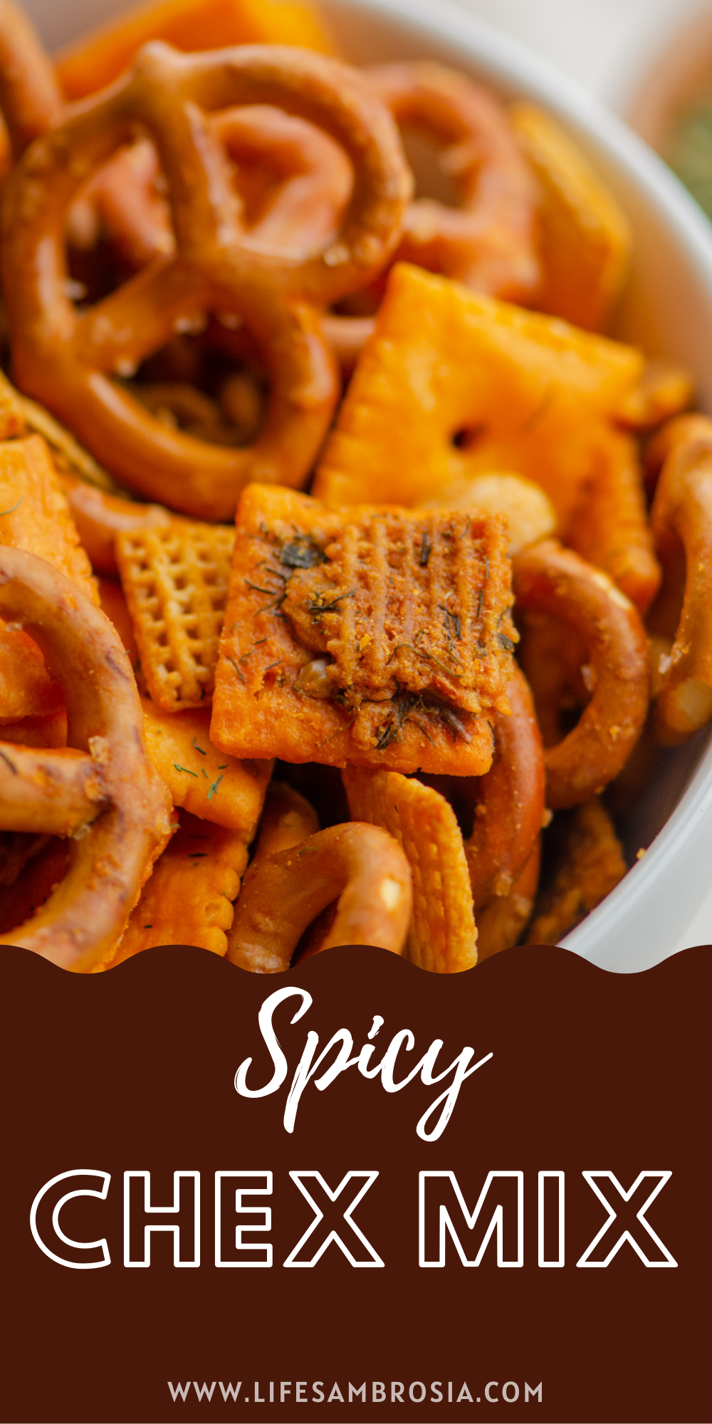 Spicy Buffalo Chex Mix Recipe - Life's Ambrosia