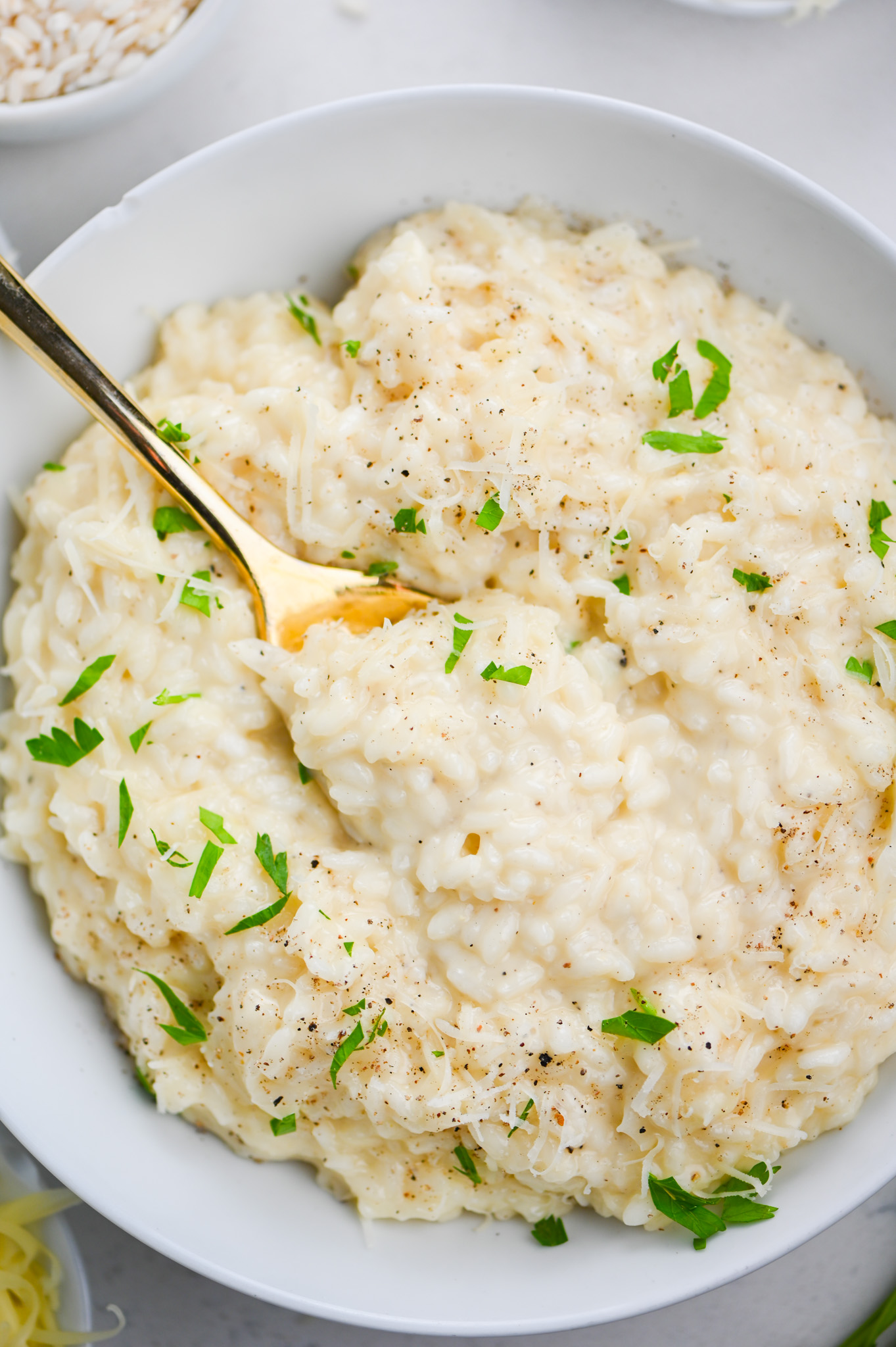 Three Cheese Risotto - Life's Ambrosia