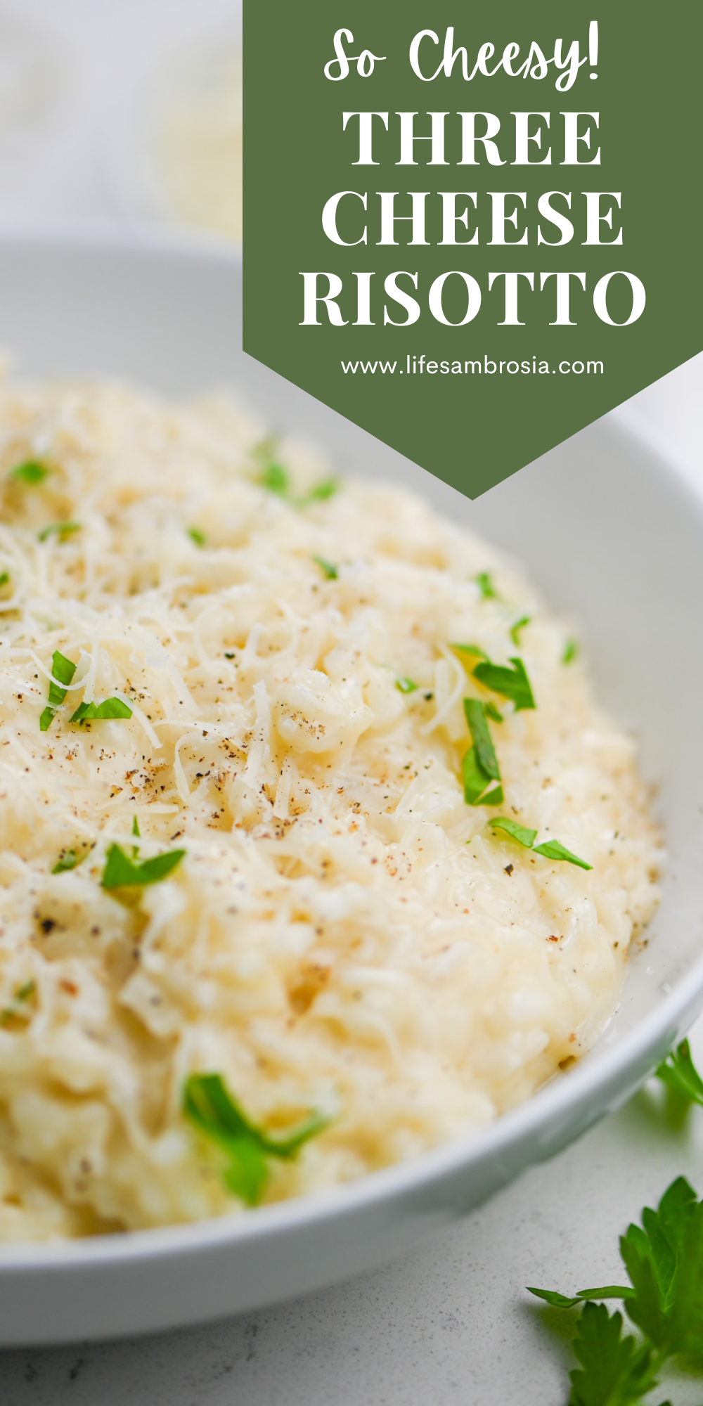 Three Cheese Risotto - Life's Ambrosia