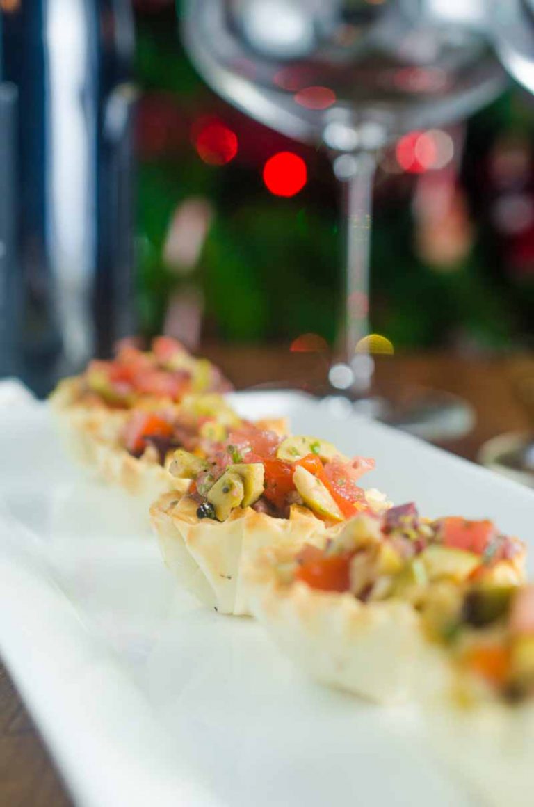 Tomato Olive Phyllo Cups - Life's Ambrosia
