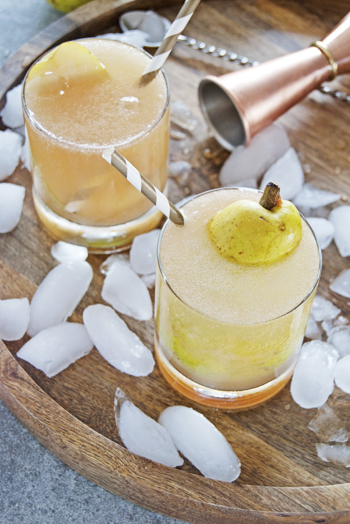 Cardamom Pear Spritzer Cocktail - Life's Ambrosia