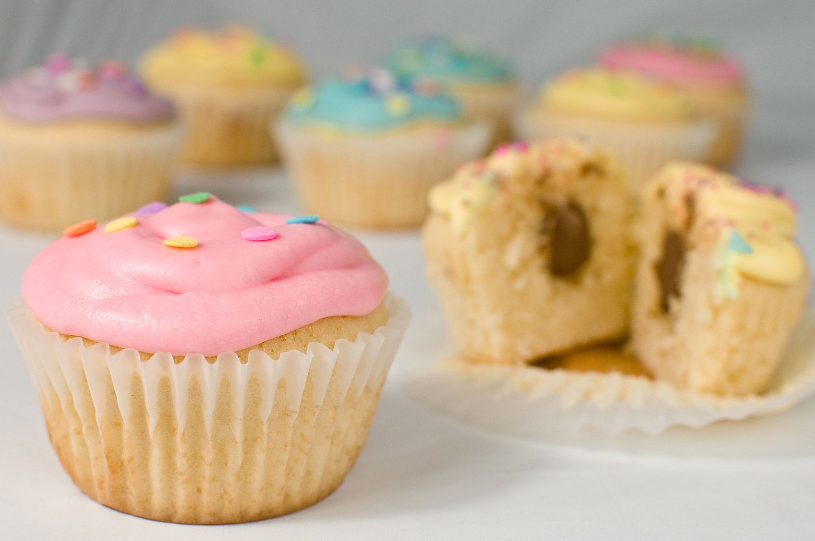 Chocolate Egg Stuffed Cupcakes - Life's Ambrosia