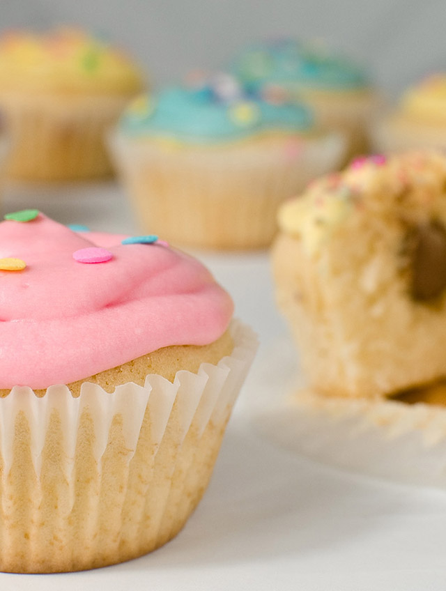 Chocolate Egg Stuffed Cupcakes - Life's Ambrosia