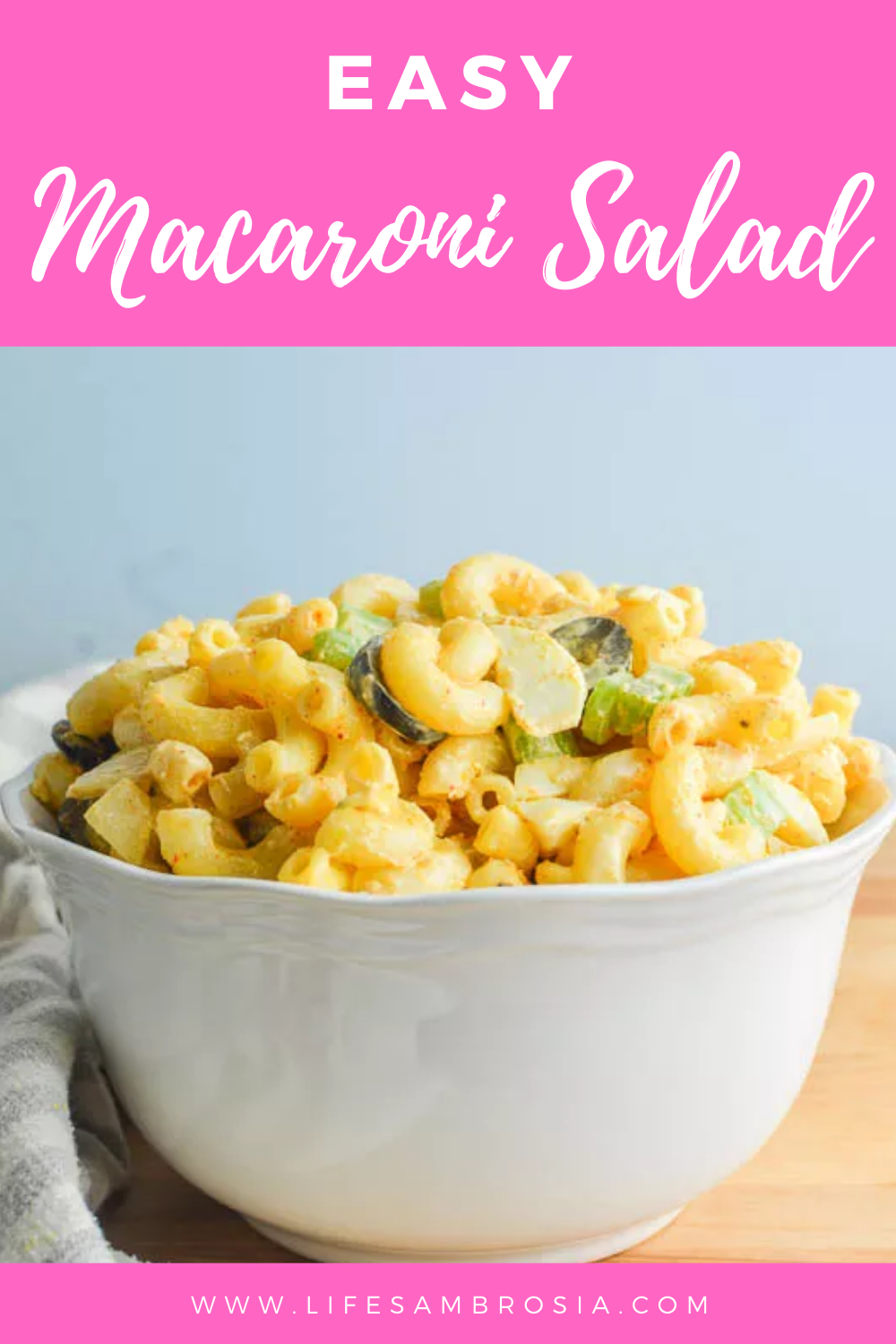 Easy Macaroni Salad with Egg Recipe | Life's Ambrosia