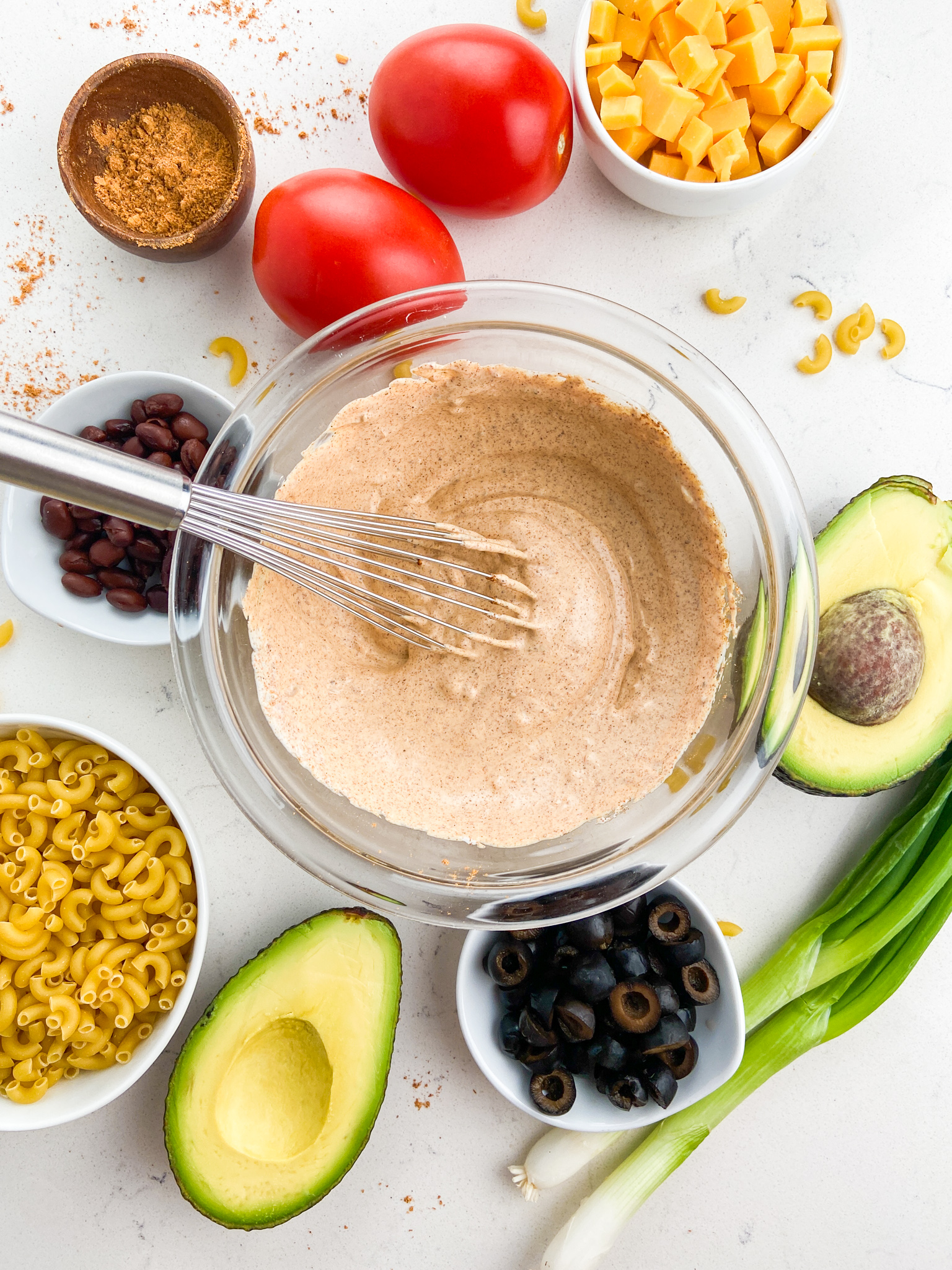 Seven Layer Dip Pasta Salad - Life's Ambrosia