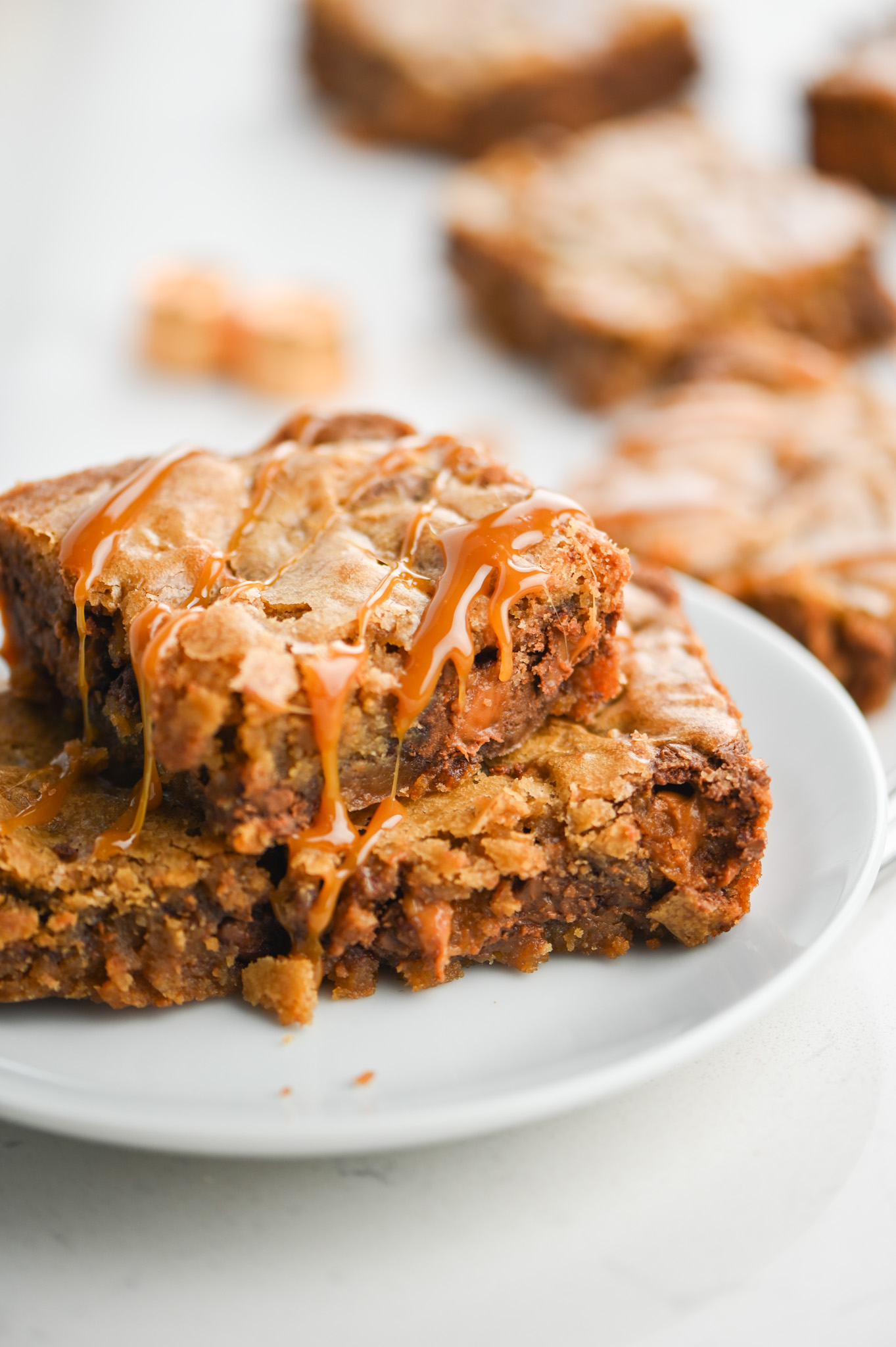 Nutella Rolo Blondies | Life's Ambrosia