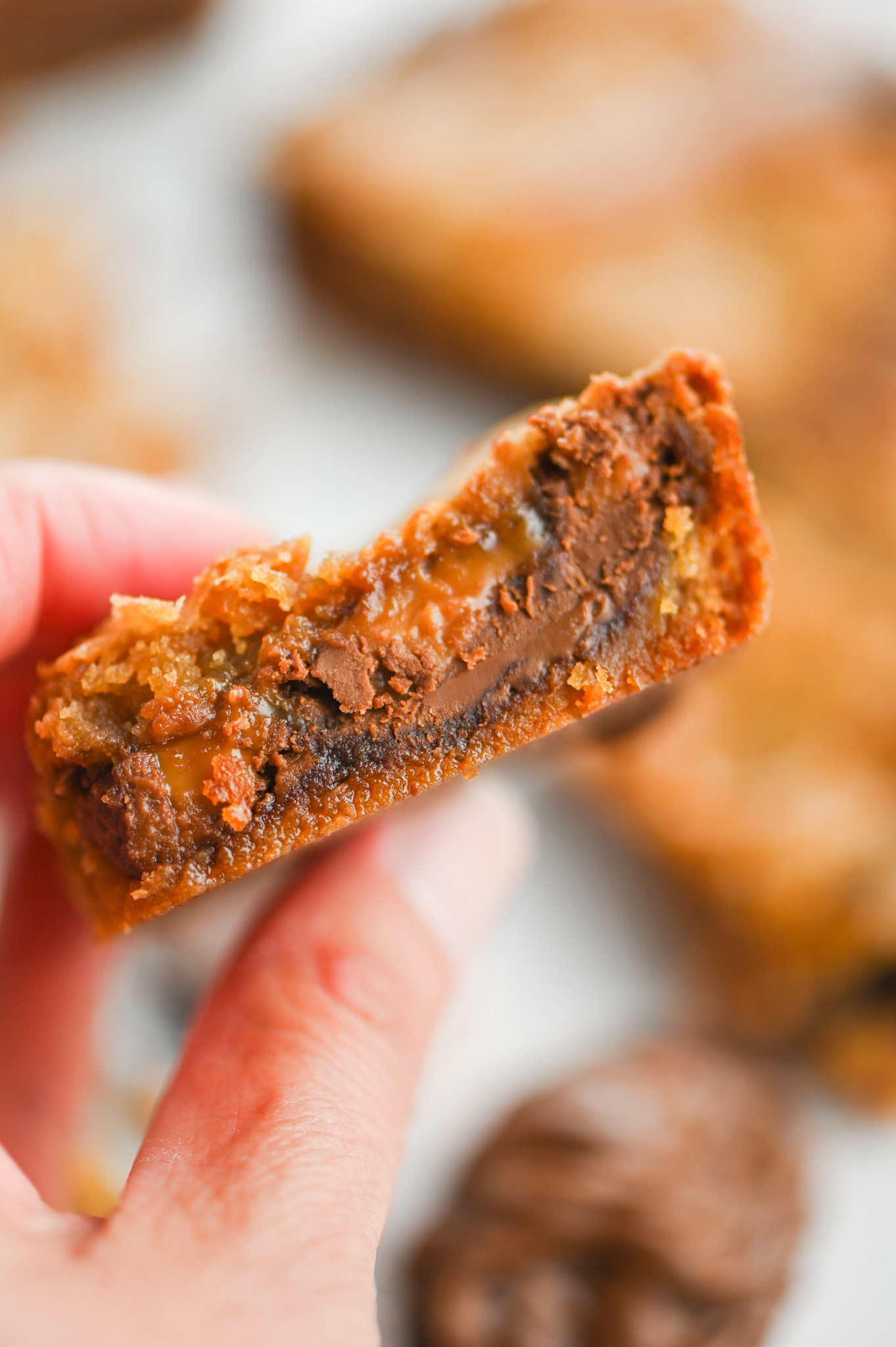 Nutella Rolo Blondies | Life's Ambrosia