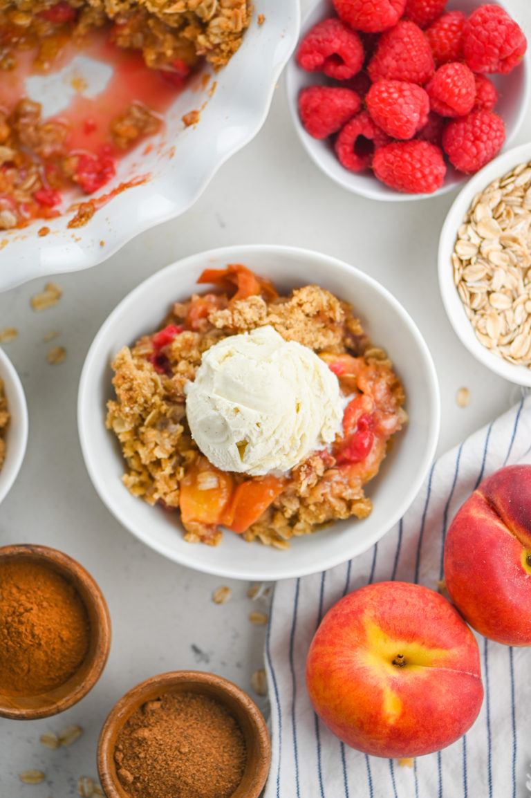 Raspberry Peach Crisp - Life's Ambrosia