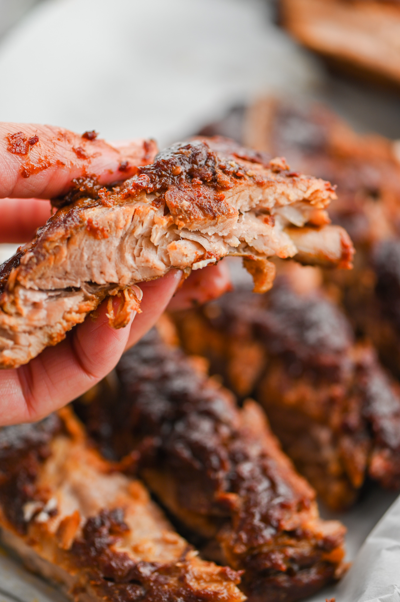 Slow Cooker Pork Ribs With Honey Chipotle Bbq Sauce Lifes Ambrosia
