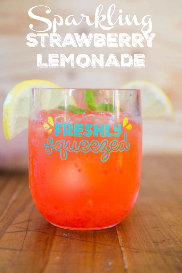 Sparkling Strawberry Lemonade Recipe- Life's Ambrosia