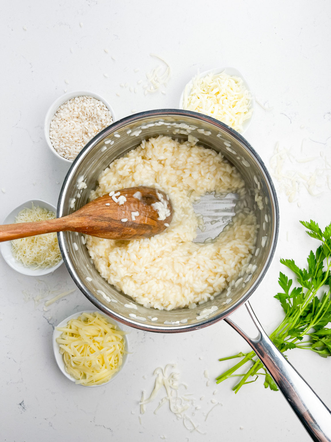 Three Cheese Risotto - Life's Ambrosia