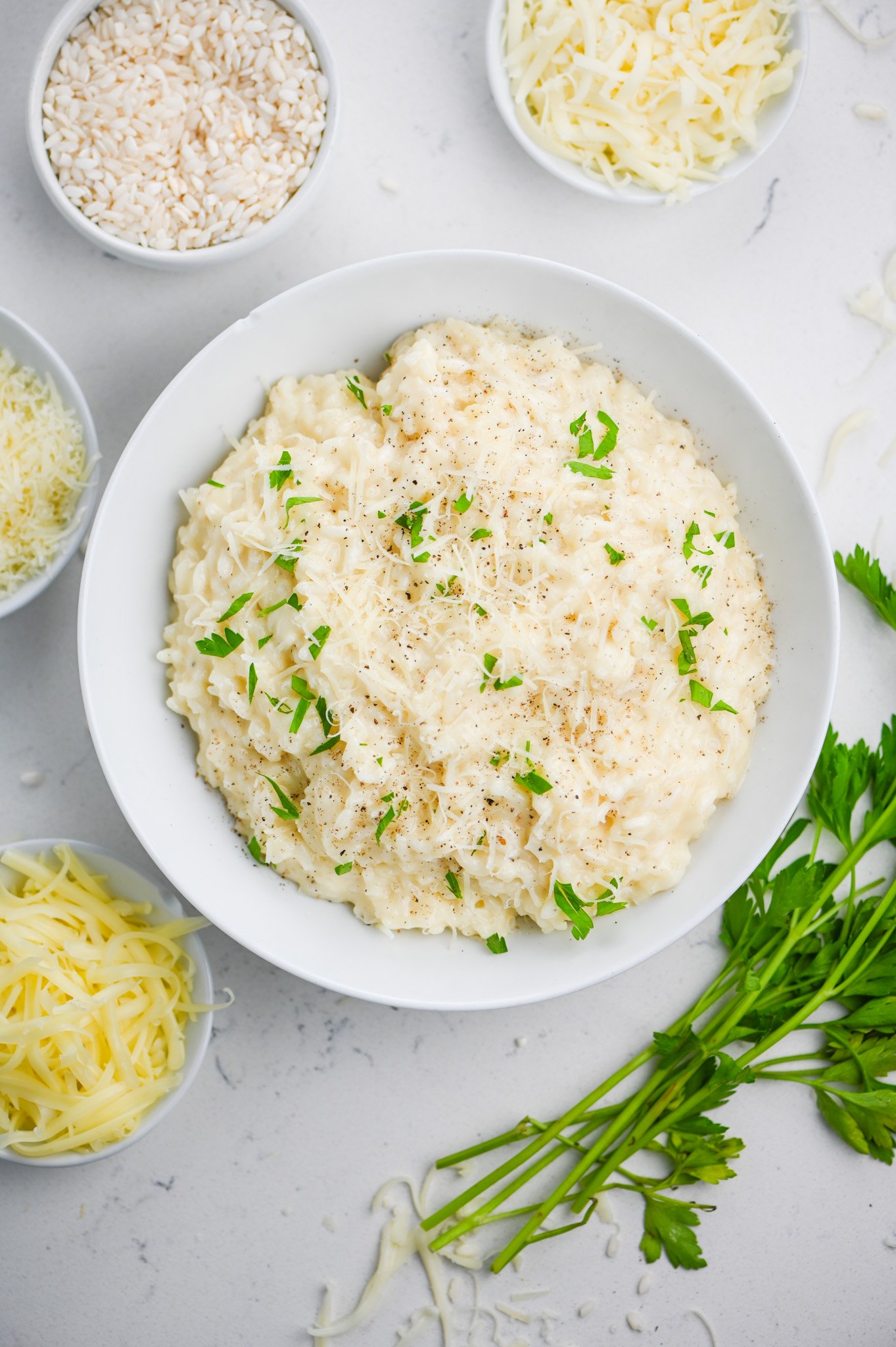 Three Cheese Risotto - Life's Ambrosia